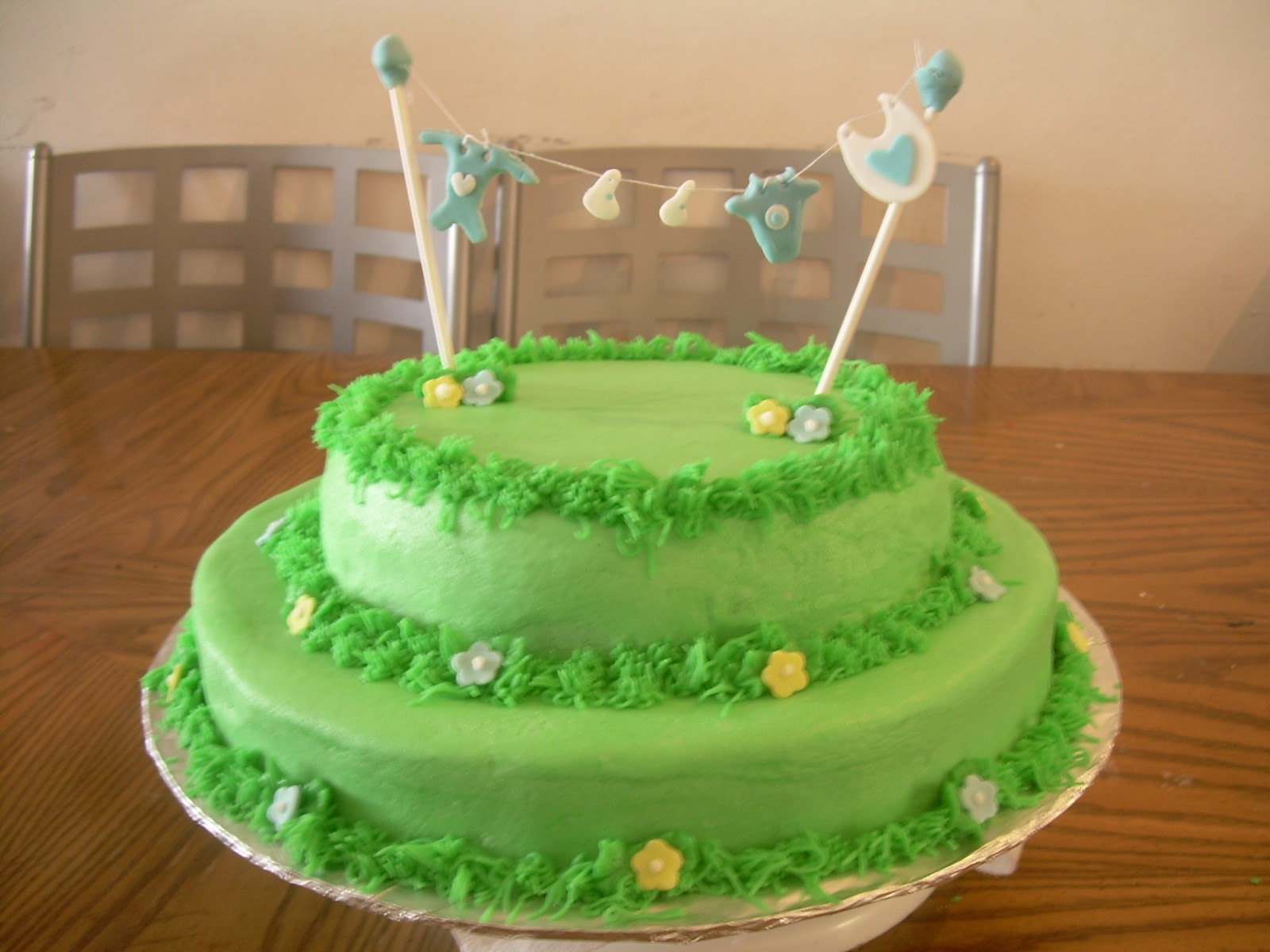 Baby Clothes Hanging Cake