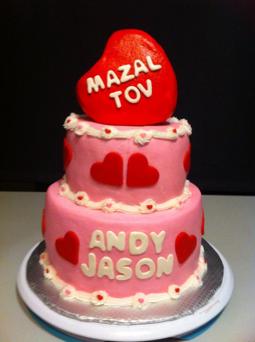 Engagement Heart Cake